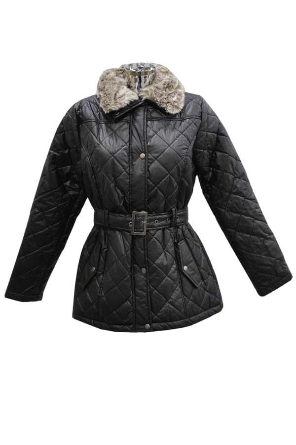 Ladies Black Quilted Jacket
